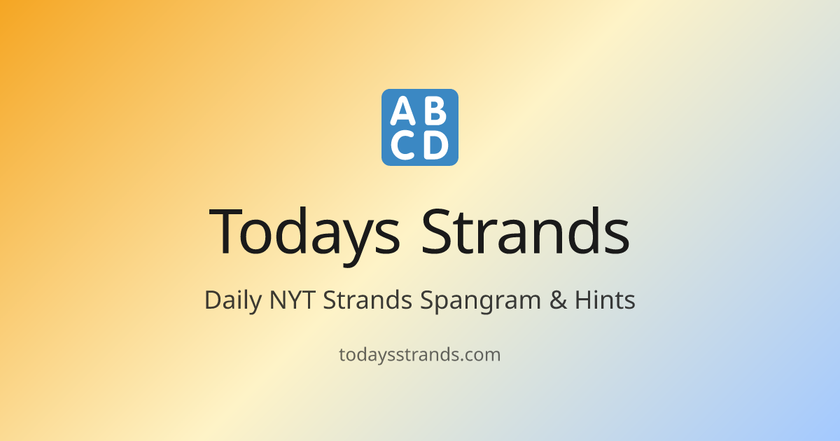 Today's NYT Strands Answers, Spangram & Hints